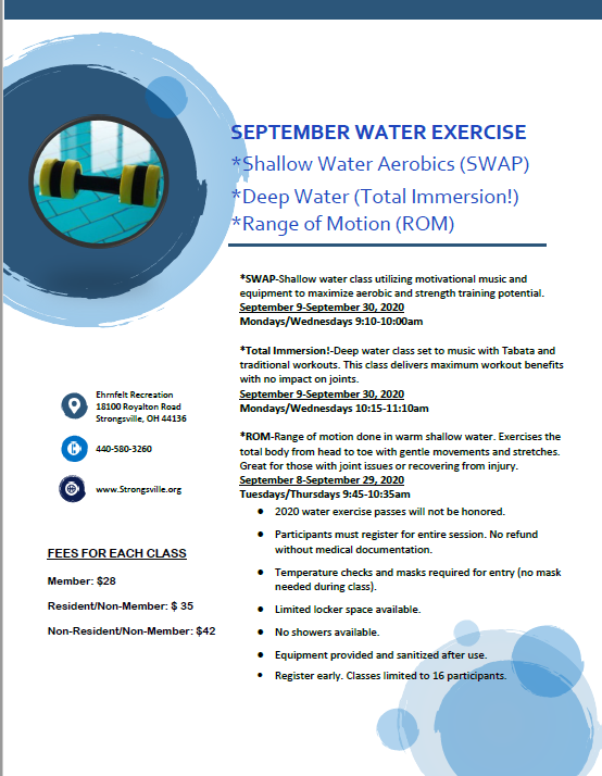 Aquatics & Open Swim | City of Strongsville