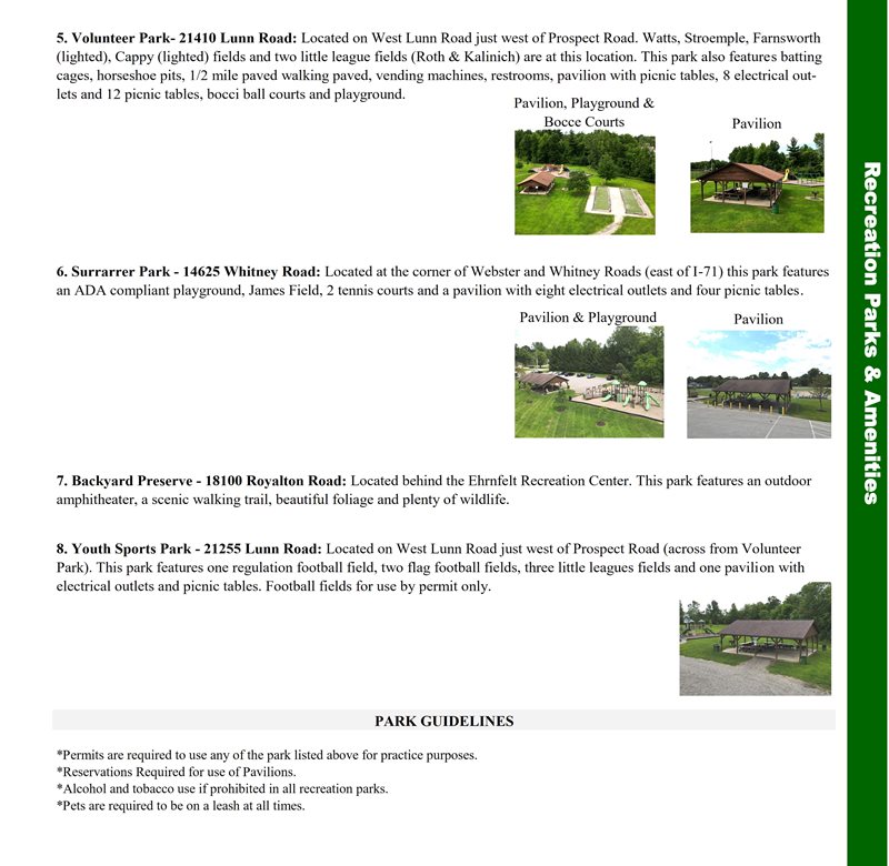 Parks, Pavilions & Ballfields | City of Strongsville