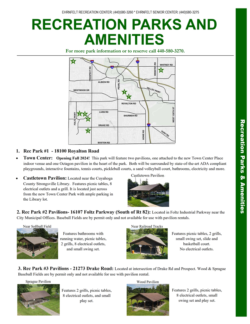 Parks, Pavilions & Ballfields | City of Strongsville